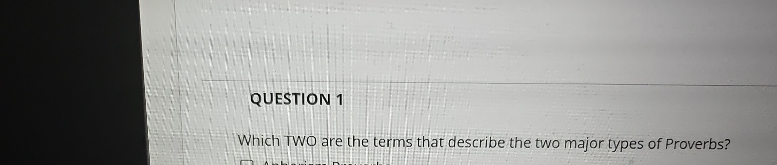 Solved QUESTION 1Which TWO are the terms that describe the | Chegg.com