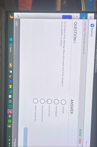 (P) ﻿PearsonreburnLearning: Transaction | Chegg.com