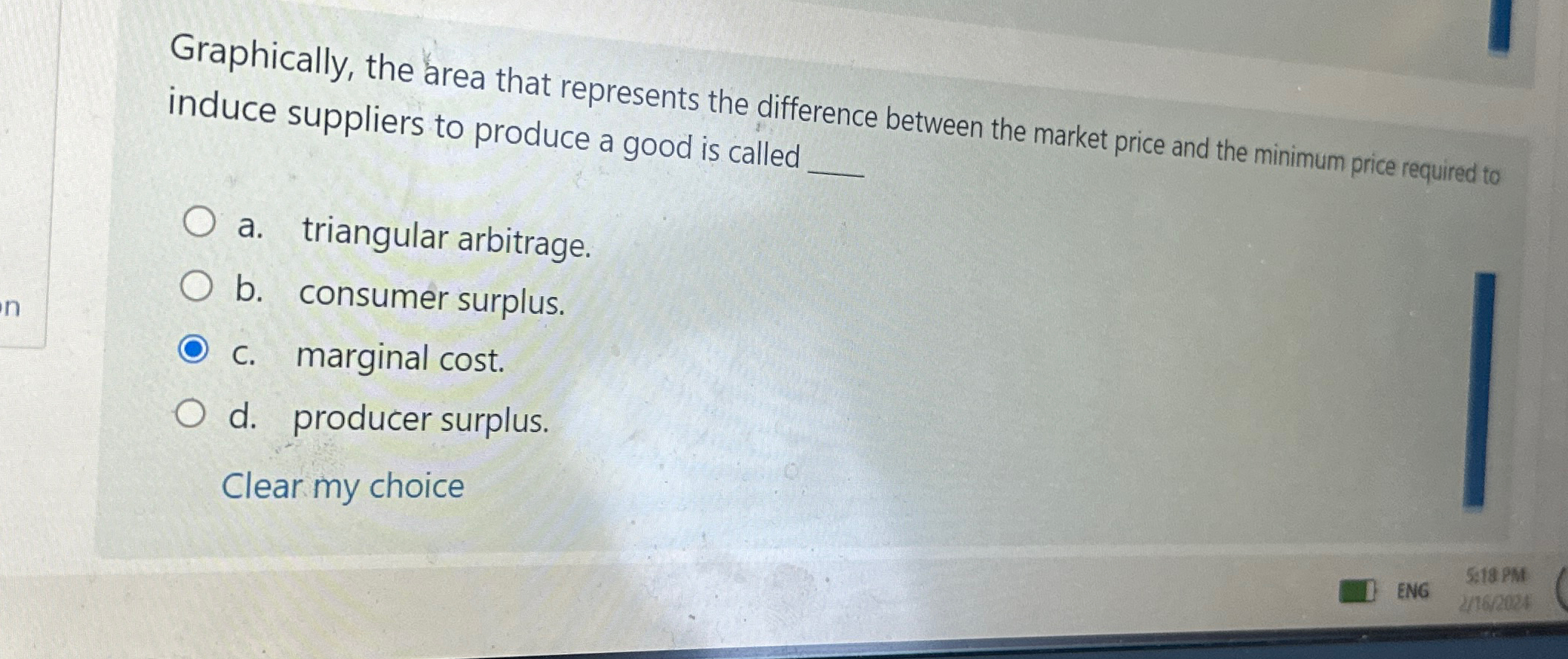 Solved Graphically, the area that represents the difference | Chegg.com