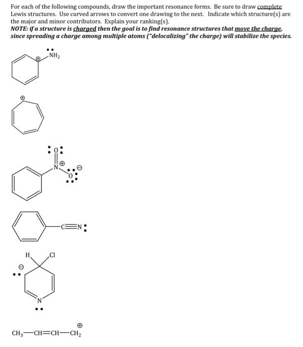 Solved For each of the following compounds, draw the | Chegg.com