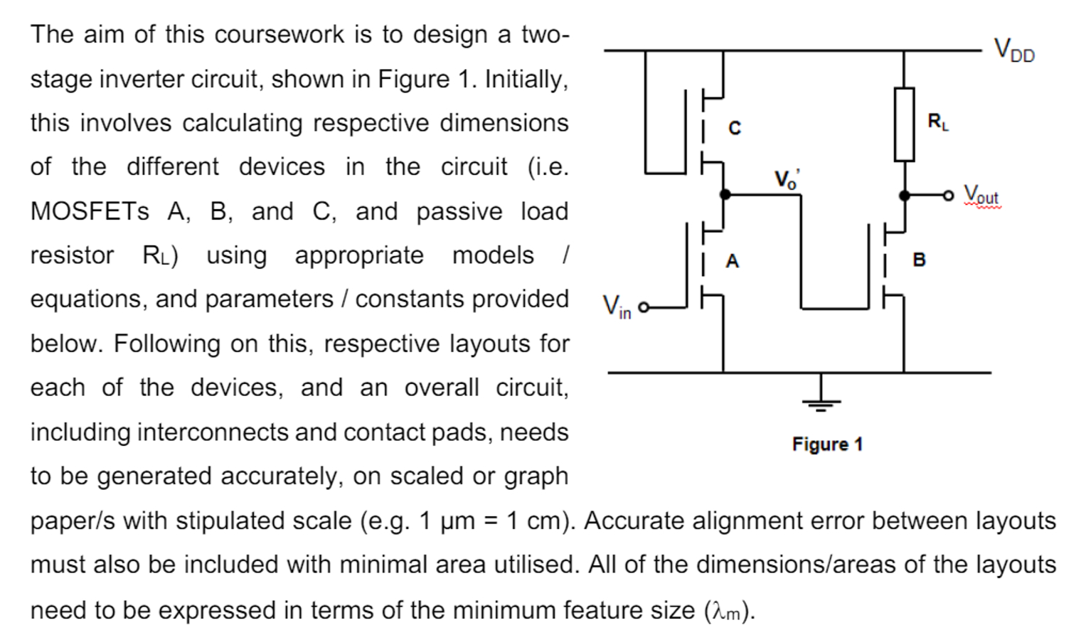 Solved The aim of this coursework is to design a two-stage | Chegg.com