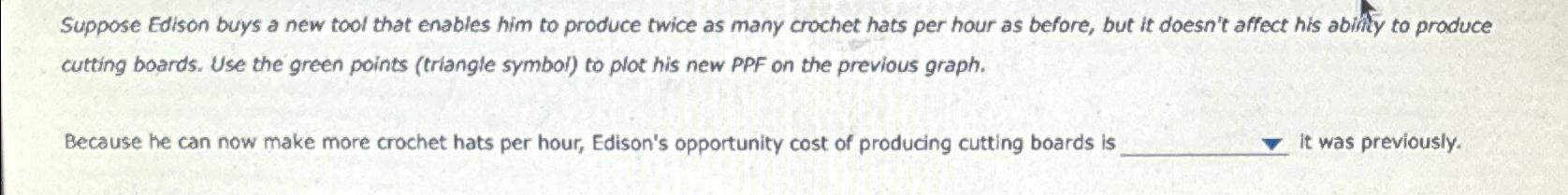 Solved Suppose Edison buys a new tool that enables him to | Chegg.com