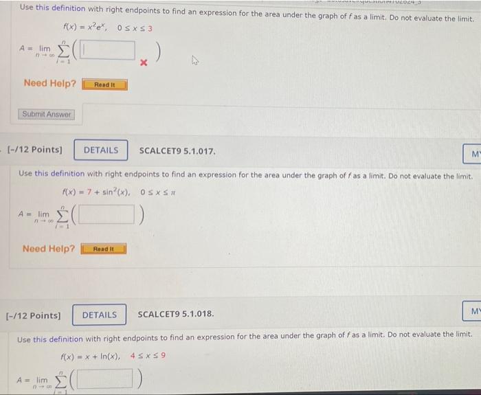 Solved 192024_3 Use this definition with right endpoints to | Chegg.com