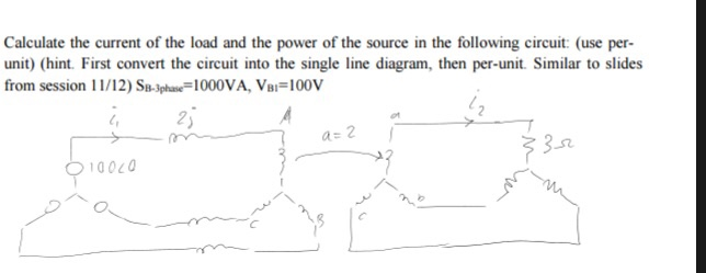 Solved Calculate the current of the load and the power of | Chegg.com