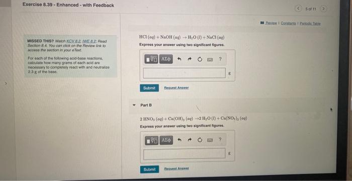 Solved Exerclse 8.39 - Enhanced - with Feedback Part B | Chegg.com
