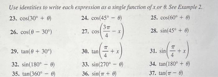 Solved Use identities to write each expression as a single | Chegg.com