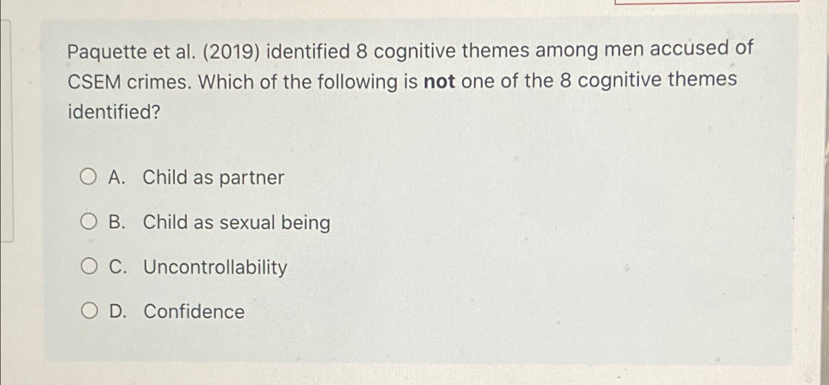Solved Paquette et al. (2019) ﻿identified 8 ﻿cognitive | Chegg.com