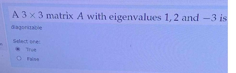 Solved A 3×3 ﻿matrix A With Eigenvalues 1 2 ﻿and 3 ﻿is