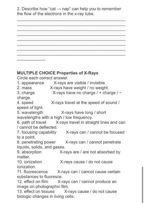 Solved RADIOGRAPHY WORKBOOK EXERCISES - Chapter 2 Radiation | Chegg.com