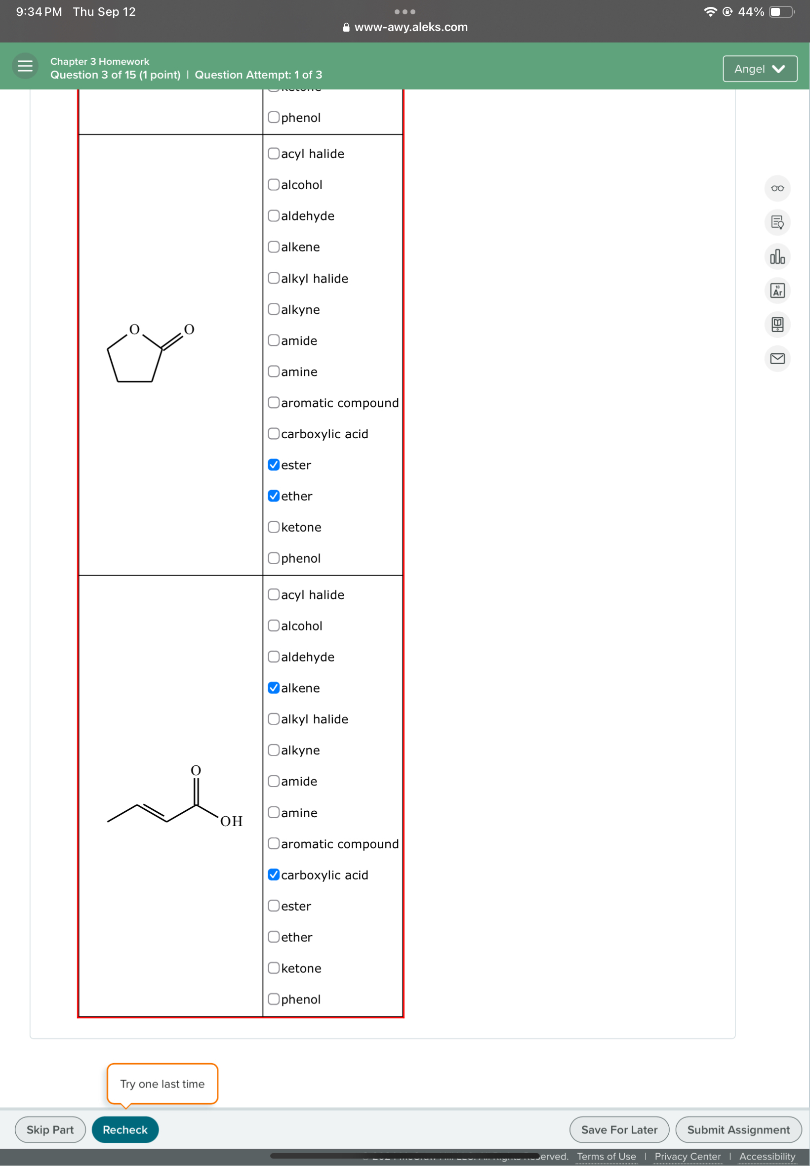 Solved Identify the functional groups in each constituional | Chegg.com