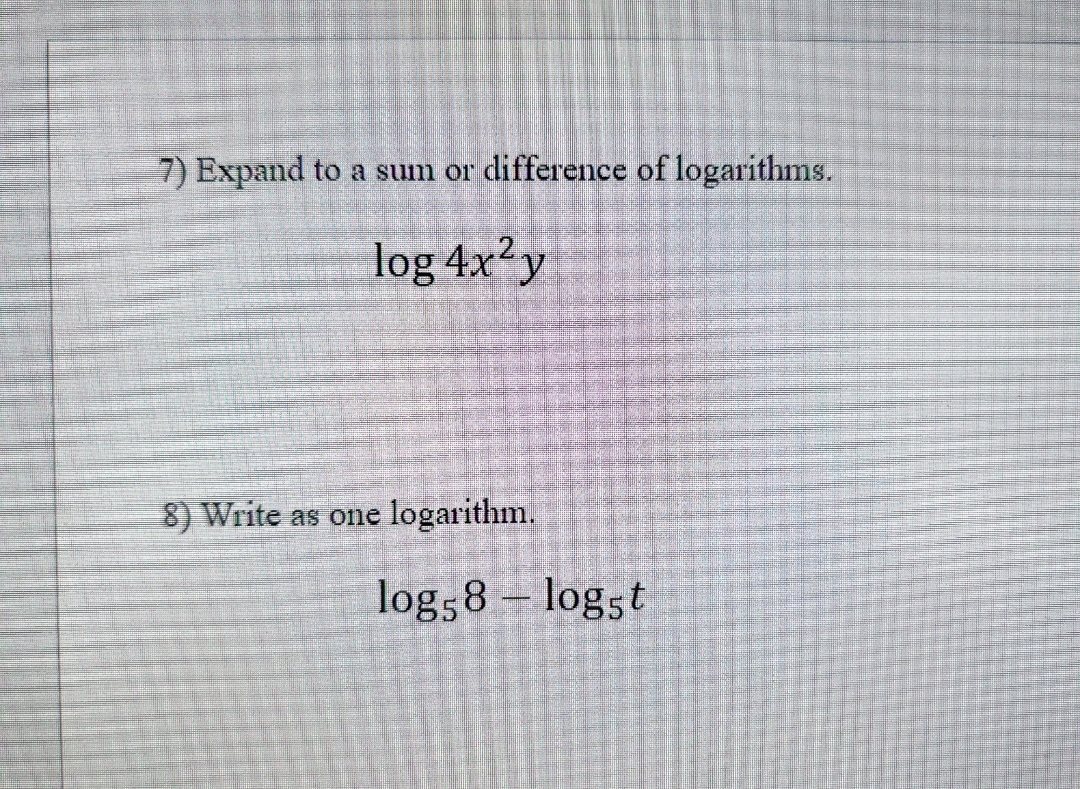 Solved 7) ﻿Expand to a sum or difference of | Chegg.com