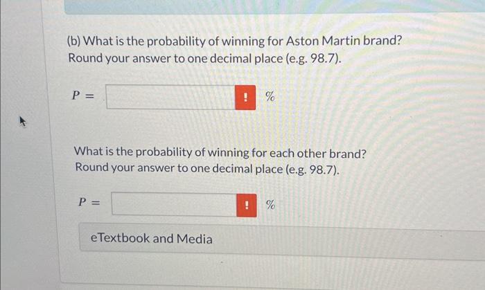 Solved In a car racing competition, four car brands are | Chegg.com