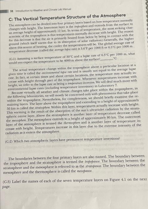 Solved The atmosphere can be divided into four primary | Chegg.com