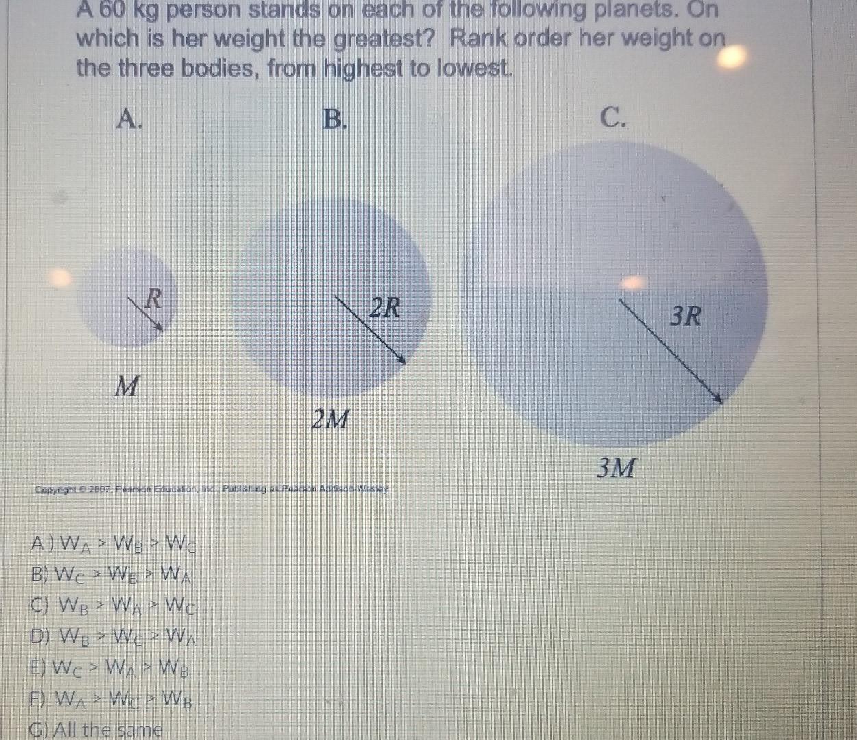 Solved A 60 kg person stands on each of the following | Chegg.com