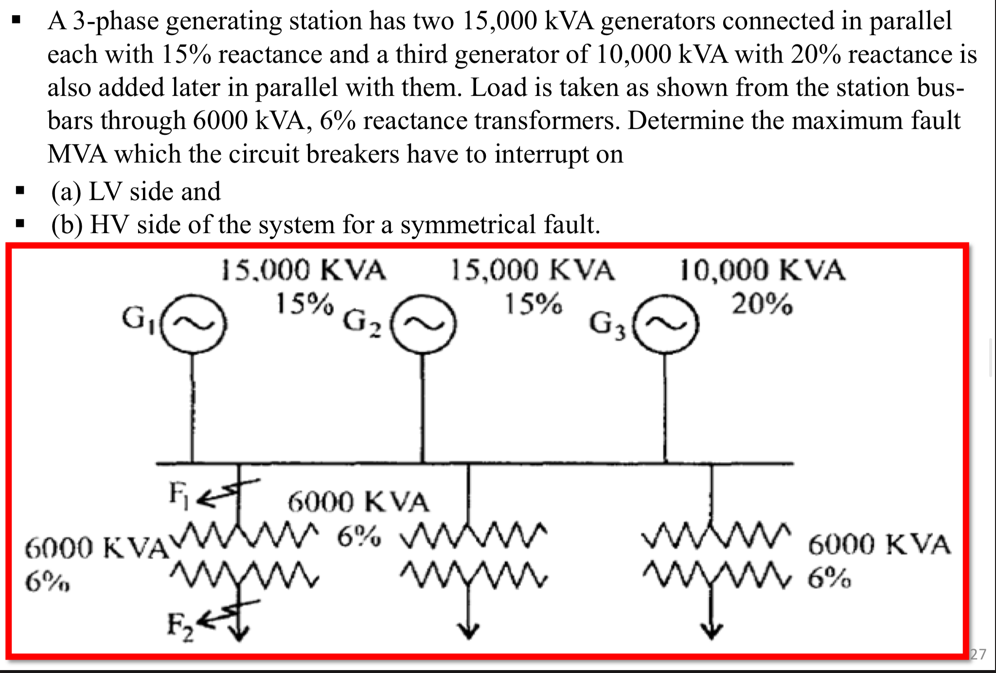 Solved A 3-phase generating station has two 15,000kVA | Chegg.com