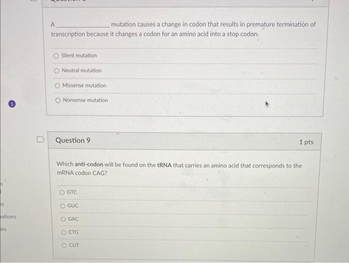 Solved D Question 1 4 pts Match the following statements to | Chegg.com