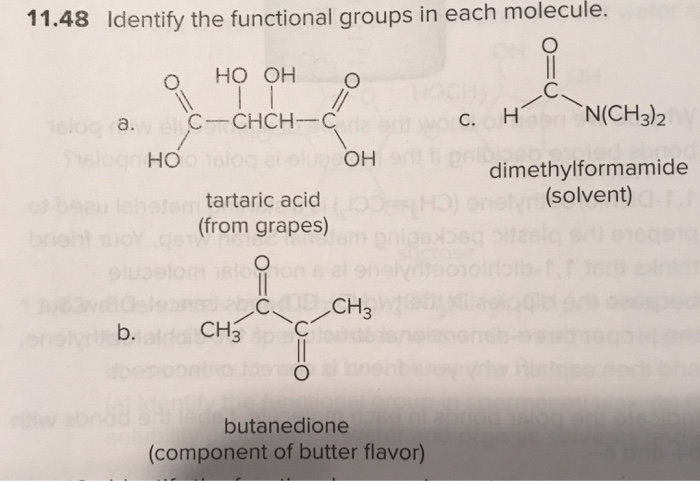 Solved 11.48 Identify the functional groups in each | Chegg.com