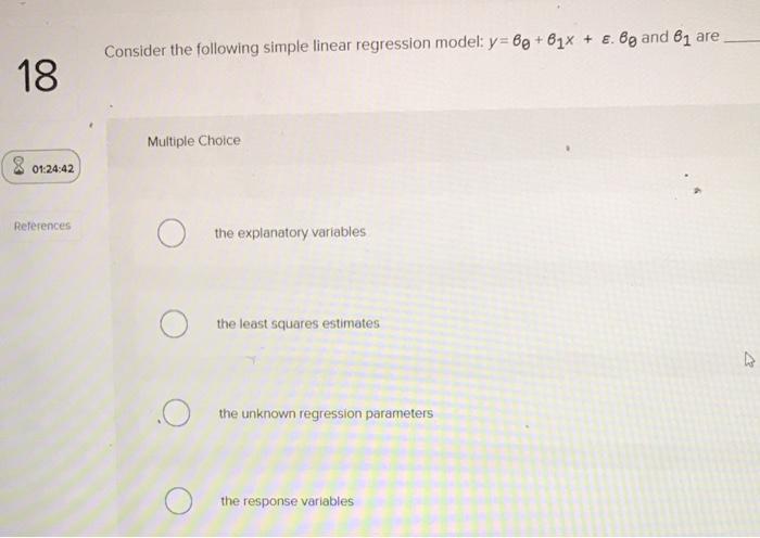 Solved Consider the following simple linear regression | Chegg.com