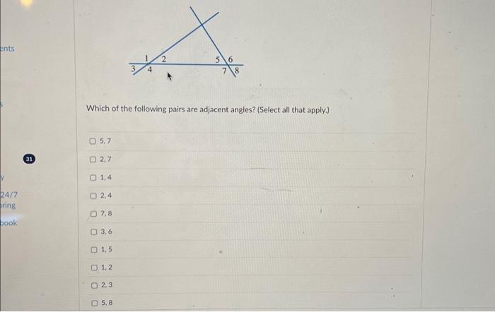Solved For the figure below, suppose 11 m and ∠1=58∘. What | Chegg.com