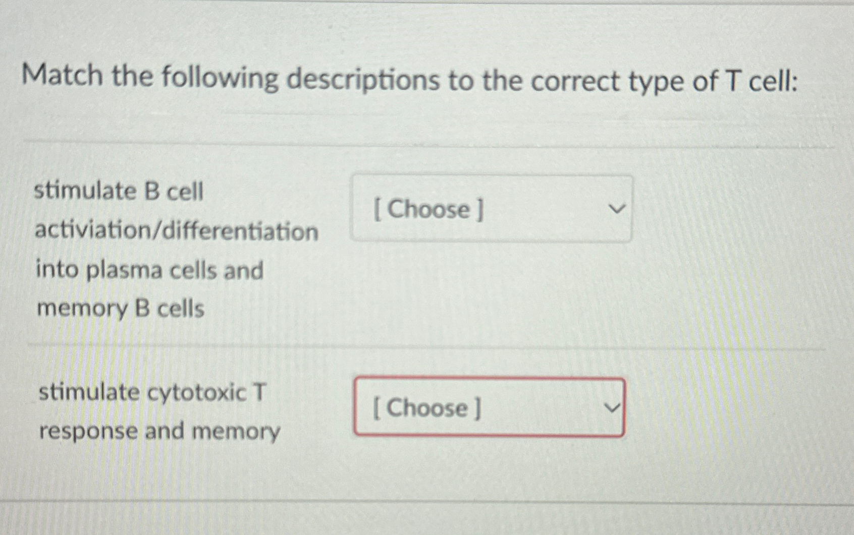 Solved Match the following descriptions to the correct type | Chegg.com