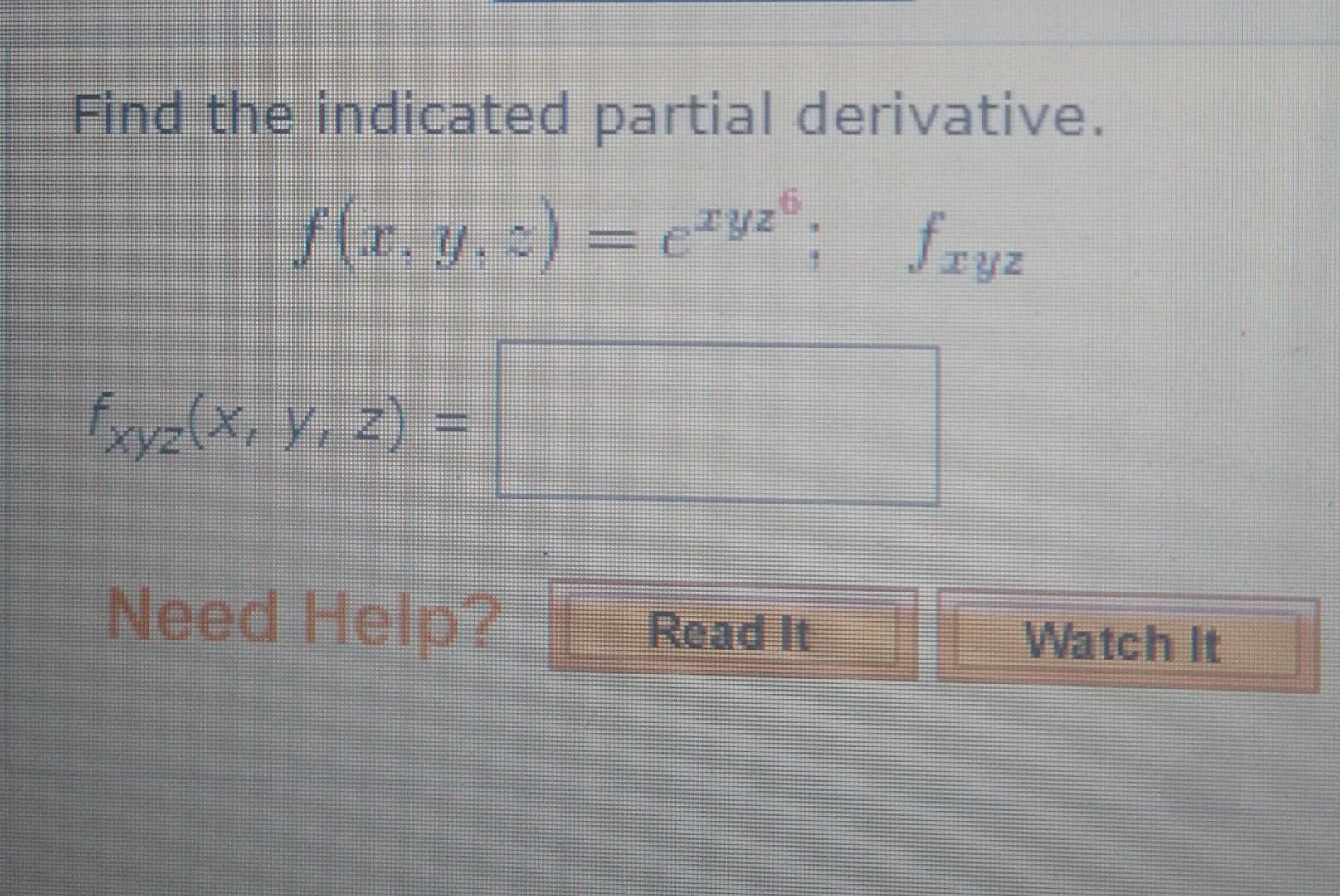 Solved Find the indicated partial derivative. | Chegg.com