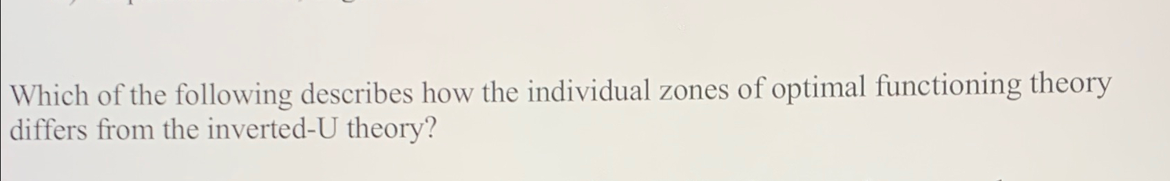 Solved Which of the following describes how the individual | Chegg.com
