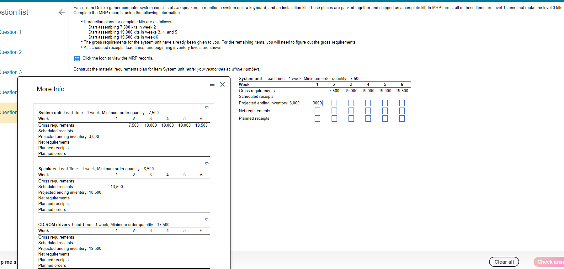 Solved I need help finding the answer for the blank boxes, | Chegg.com