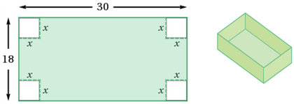 Solved A box with an open top is to be constructed from a | Chegg.com
