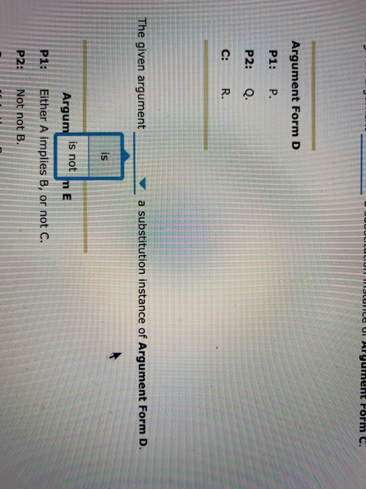 Solved A single argument may be a substitution Instance of | Chegg.com