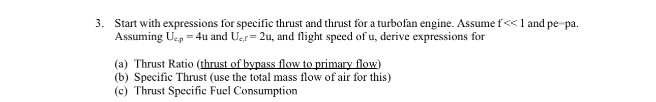 Solved Start with expressions for specific thrust and thrust | Chegg.com