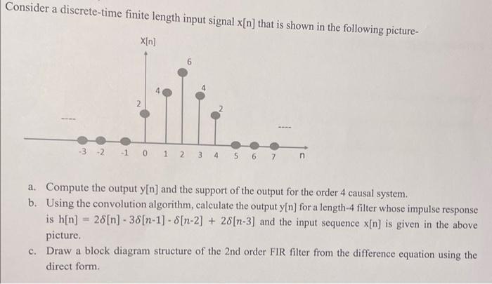 Solved Consider a discrete-time finite length input signal | Chegg.com