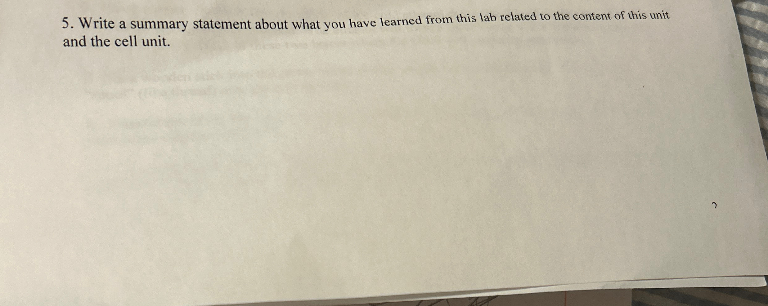 Solved Write a summary statement about what you have learned | Chegg.com