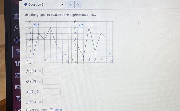 Solved Use the graphs to evaluate the expressions below. | Chegg.com