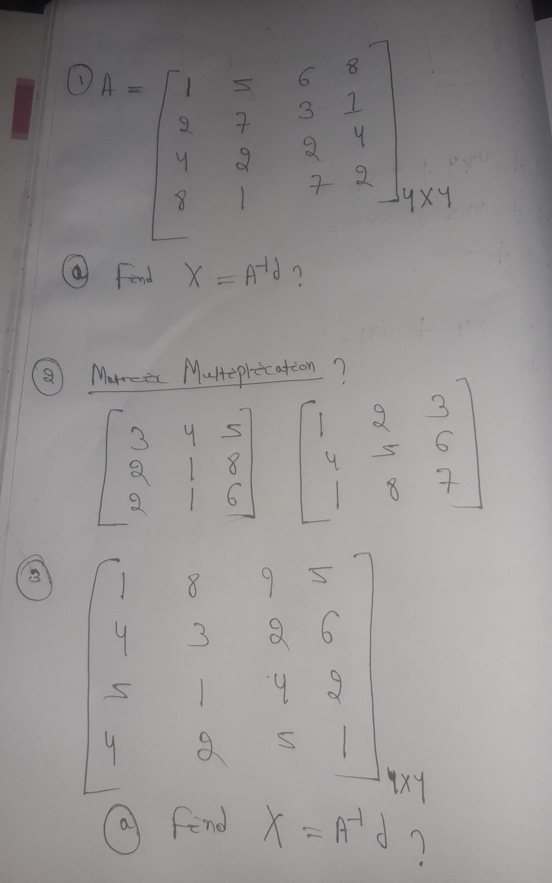Solved (1) \\( A=\\left[\\begin{array}{llll}1 & 5 & 6 & 8 | Chegg.com