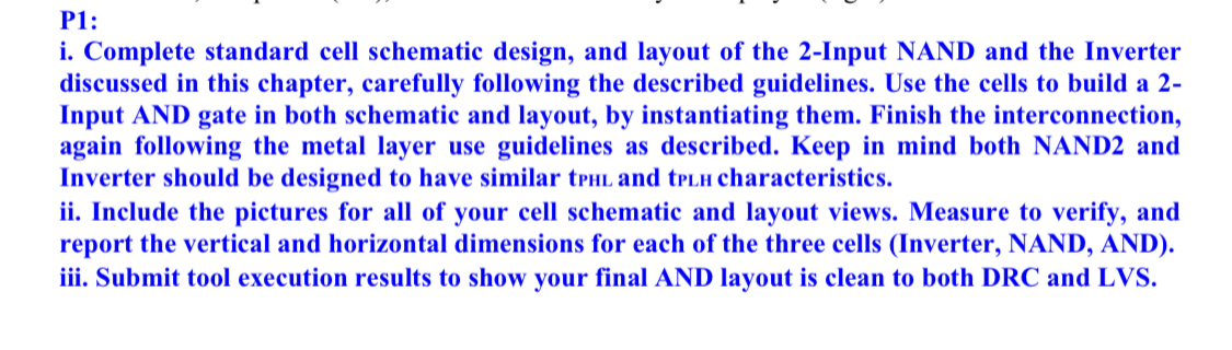 Use the ELECTRİC VLSI Design Systemi. ﻿Complete | Chegg.com