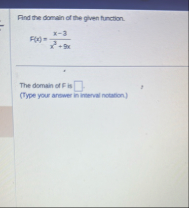 Solved Find the domain of the given | Chegg.com