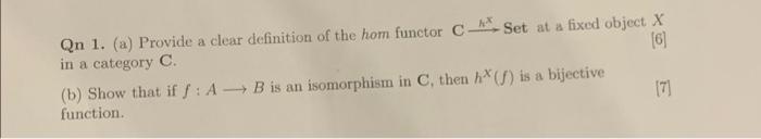 Solved Qn 1. (a) Provide a clear definition of the hom | Chegg.com