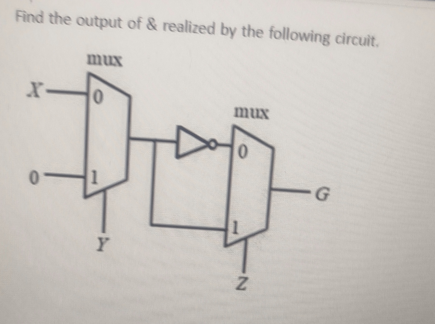 Solved Find the output of & realized by the following | Chegg.com