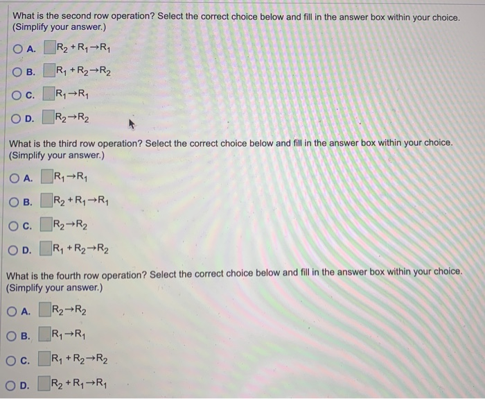 Solved For the given sequence of augmented matrices, | Chegg.com