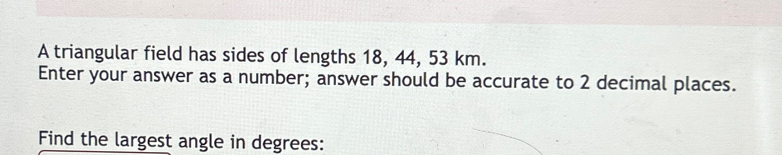 A triangular field has sides of lengths | Chegg.com