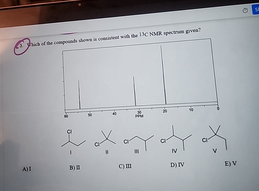 Solved Which of the compounds shown is consistent with the | Chegg.com
