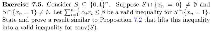 Solved Exercise 7.5 "Integer Programming" by M. Conforti, G. | Chegg.com