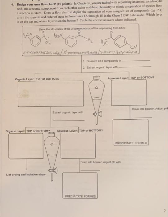 Solved 6. Design your own flow chart! (10 points). In | Chegg.com