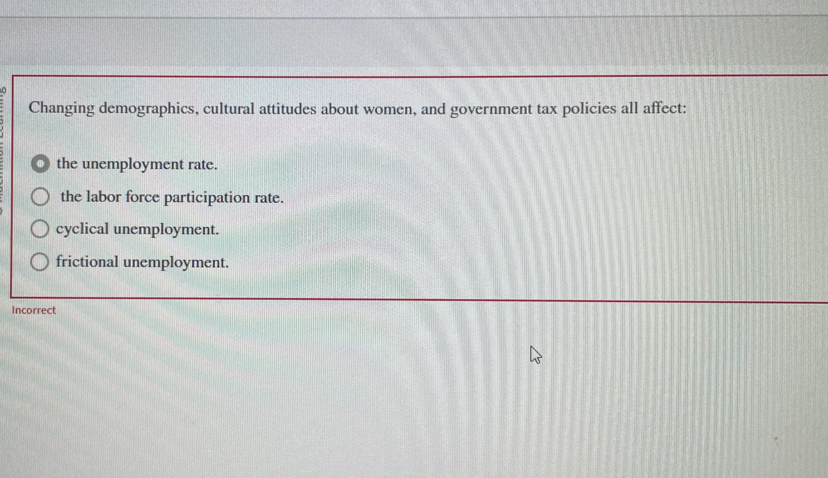 Solved Changing demographics, cultural attitudes about | Chegg.com