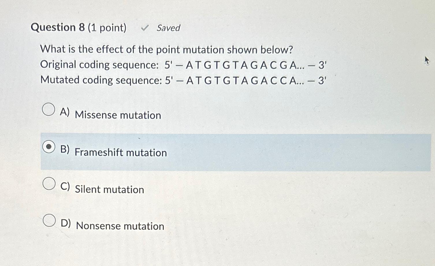 Solved Question 8 (1 point) SavedWhat is the effect of | Chegg.com Solved Question 8 (1 point) SavedWhat is the effect of | Chegg.com