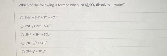 Solved Which of the following is formed when Ca(NO3)2 | Chegg.com