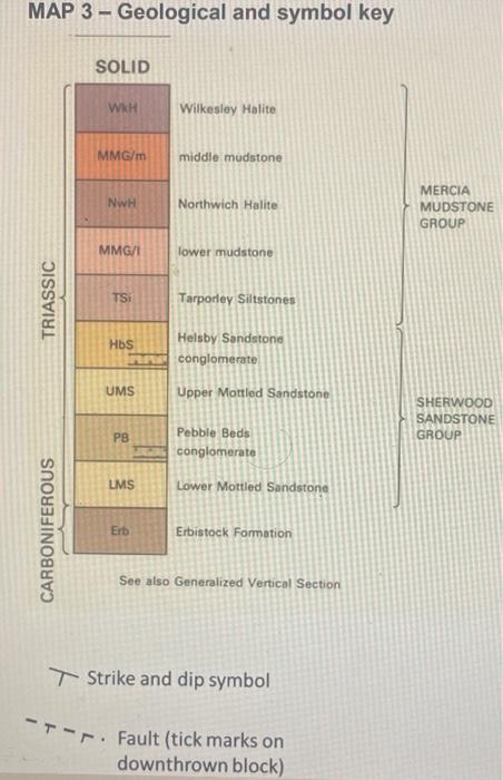 Part 3 - Reading Geological Maps 'Read the geological | Chegg.com