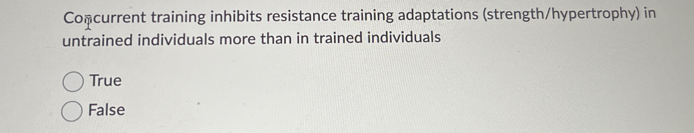 Solved Coñcurrent training inhibits resistance training | Chegg.com