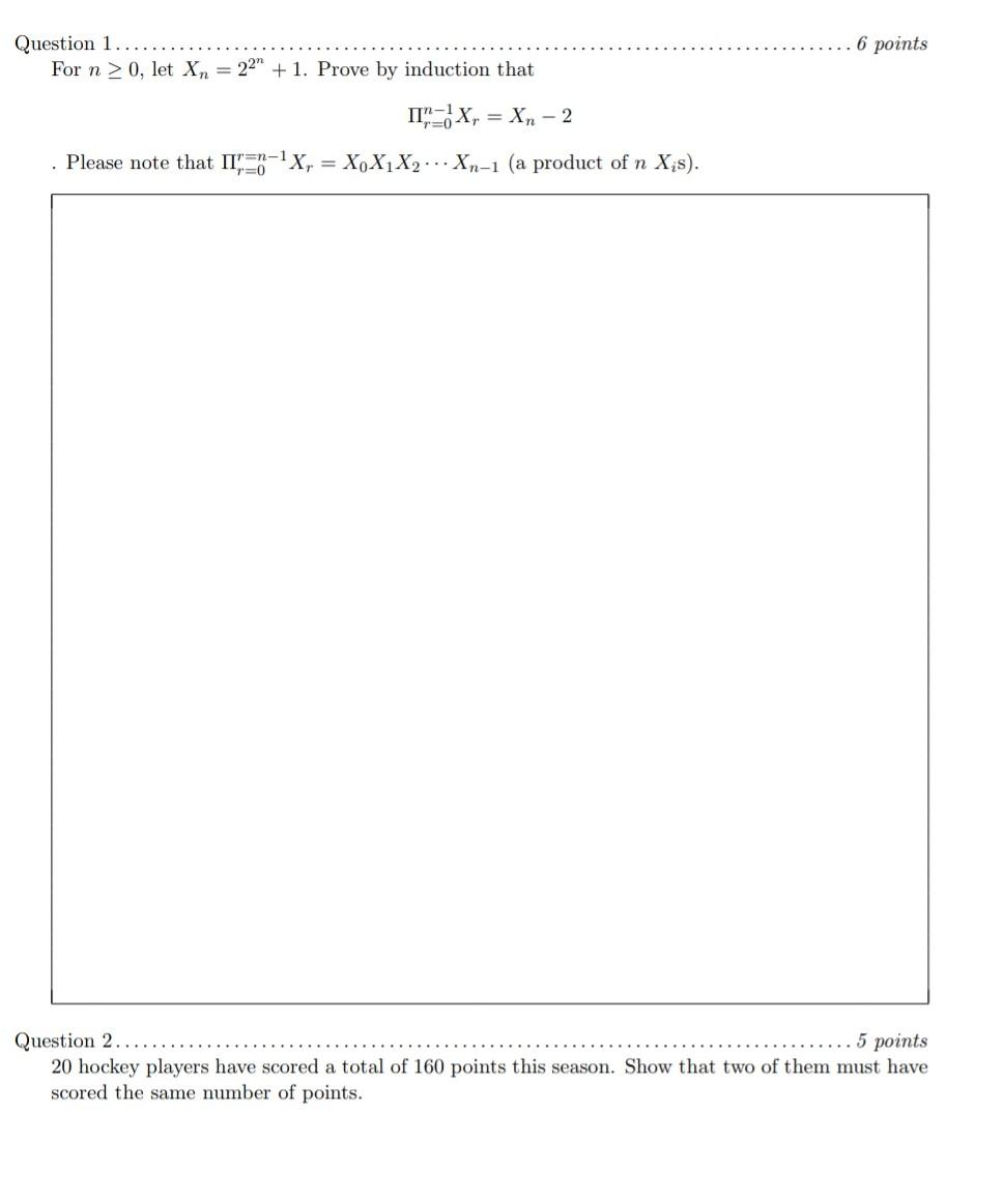 Solved For n≥0, let Xn=22n+1. Prove by induction that | Chegg.com