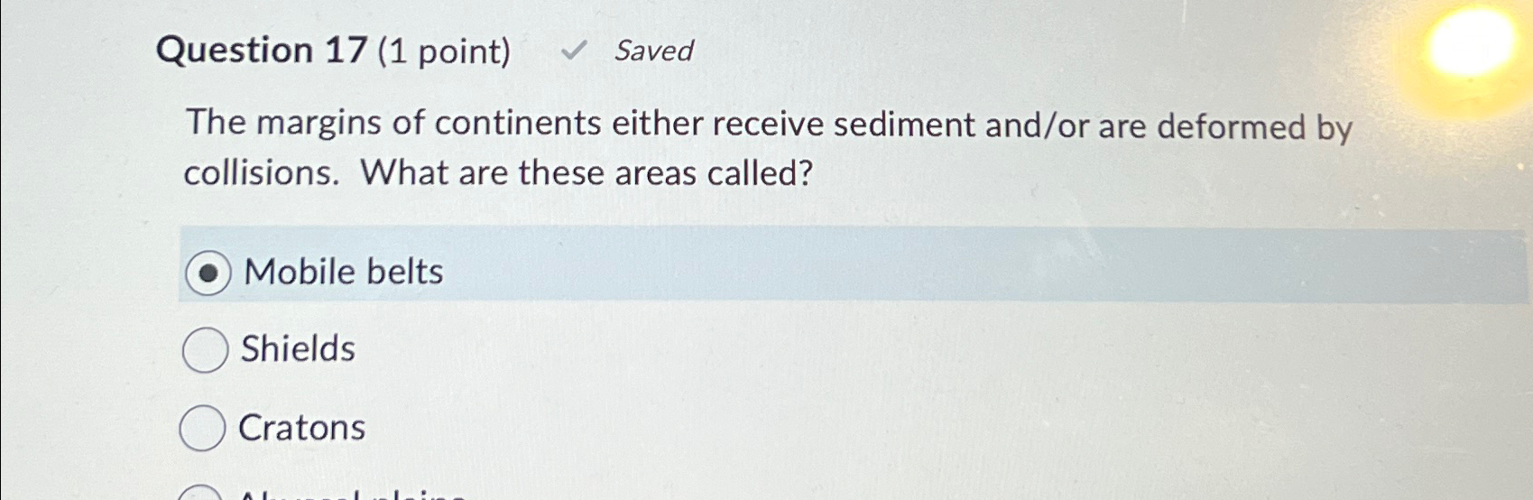 Solved Question 17 (1 ﻿point) ﻿SavedThe margins of | Chegg.com